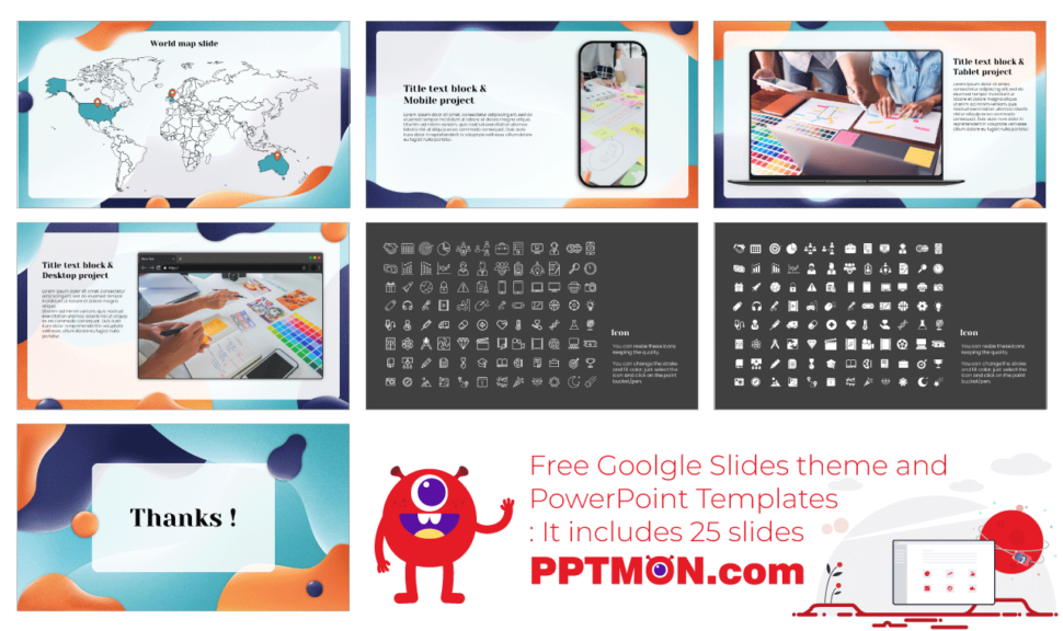 Abstract Waves Thesis Free Google Slides PowerPoint Template