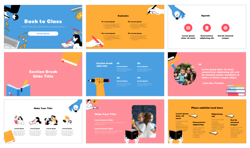 Back to Class Free Google Slides Template and PowerPoint Theme