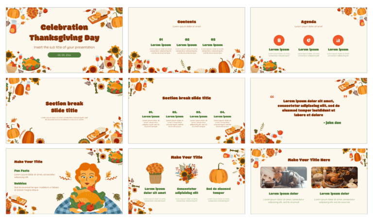 Celebration Thanksgiving Day Google Slides PowerPoint Template