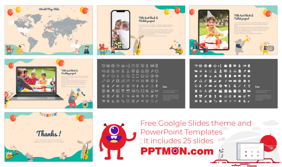 Happy Birthday Card Free Google Slides PowerPoint Template