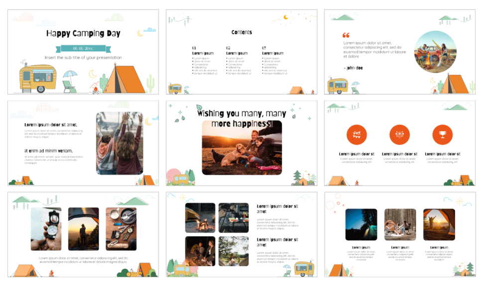 Happy Camping Day Free Google Slides and PowerPoint Template
