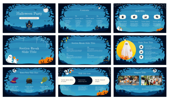 Happy Halloween Greetings Google Slides PowerPoint Template