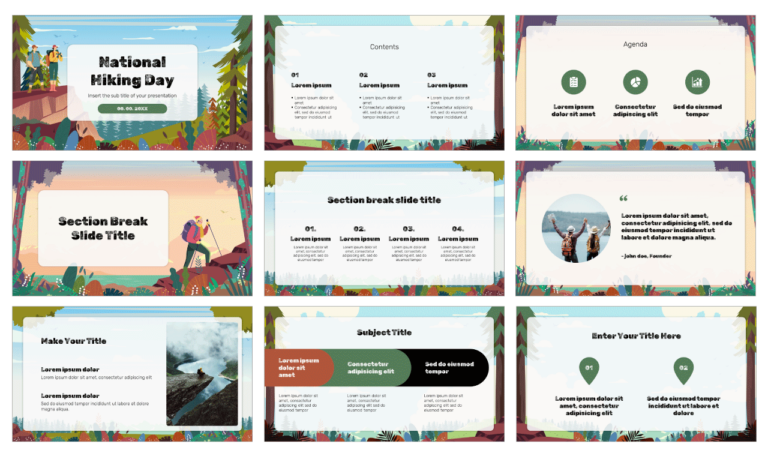 National Hiking Day Free Google Slides and PowerPoint Template