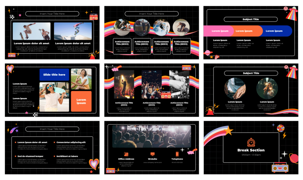 Retro Marketing Newsletter Google Slides PowerPoint Template