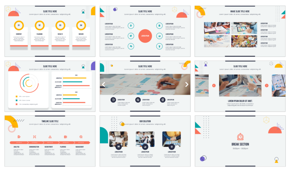 Abstract Design Newsletter Google Slides PowerPoint Template