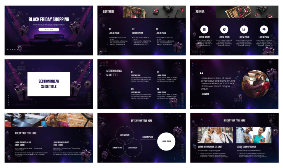 Black Friday Shopping Free Google Slides PowerPoint Template