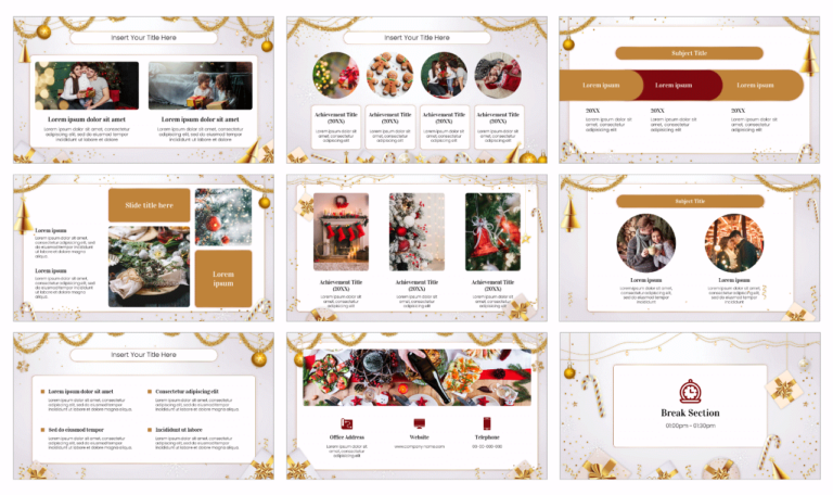 Christmas Gift Free Google Slides Template PowerPoint Theme