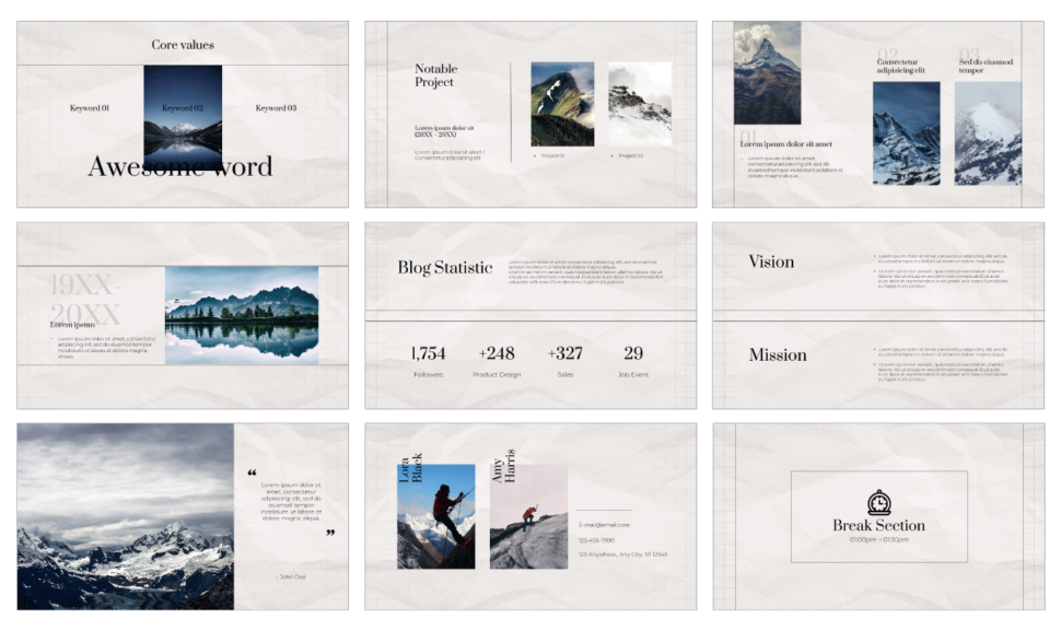 Crumpled Paper Design Free Google Slides PowerPoint Template