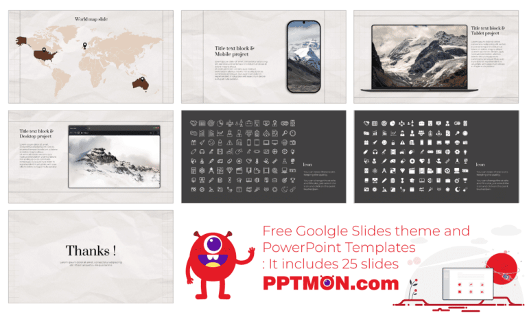 Crumpled Paper Design Free Google Slides PowerPoint Template
