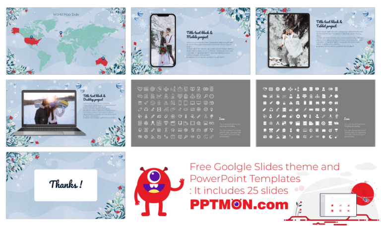 Hello Winter Invitation Free Google Slides PowerPoint Template