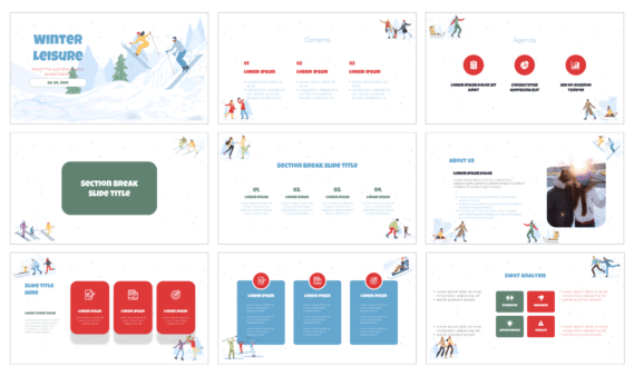 Winter Leisure Free PowerPoint Template Google Slides Theme