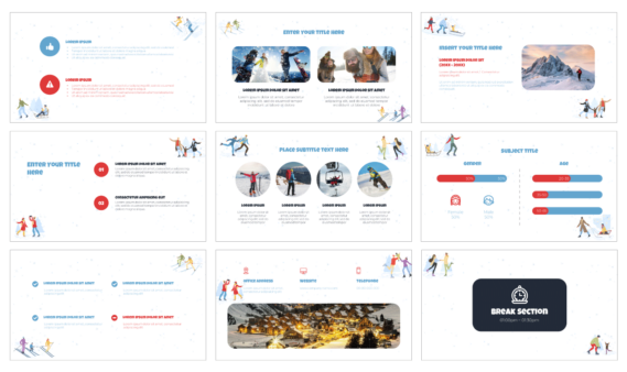 Winter Leisure Free PowerPoint Template Google Slides Theme