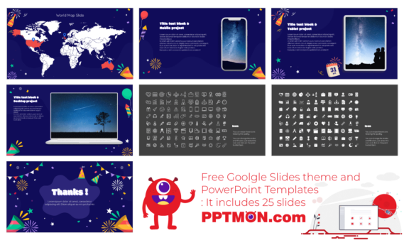 End of Year Party Free Google Slides Template PowerPoint Theme