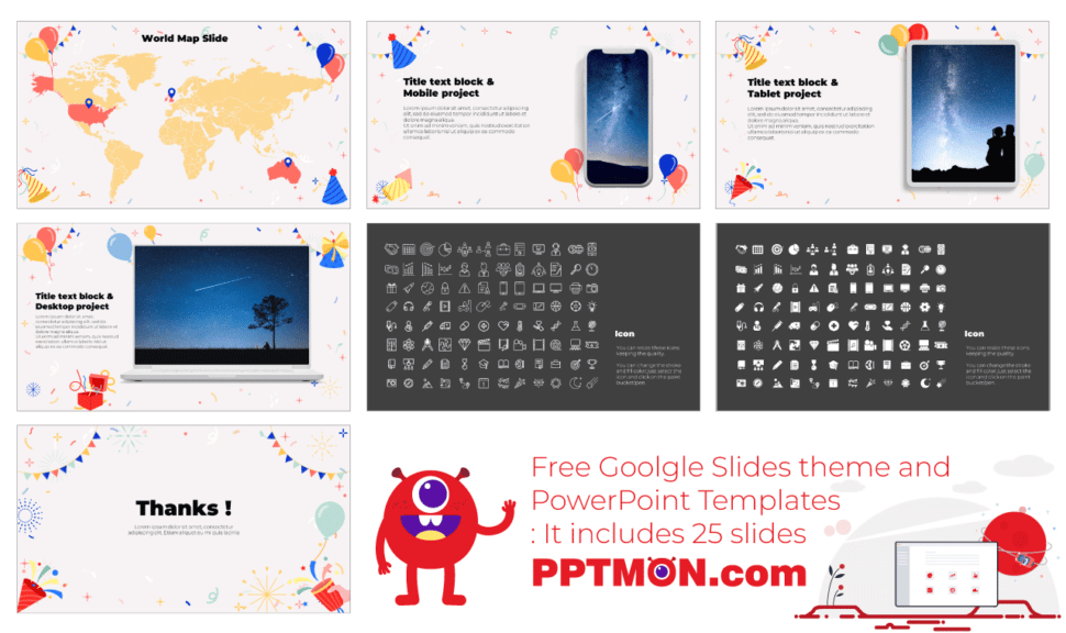Happy New Year Celebration Google Slides PowerPoint Template