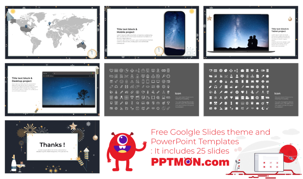 Happy New Year Free Google Slides Theme PowerPoint Template