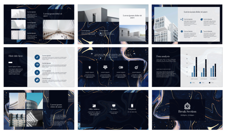 Liquid Marble Effect Free Google Slides and PowerPoint Template