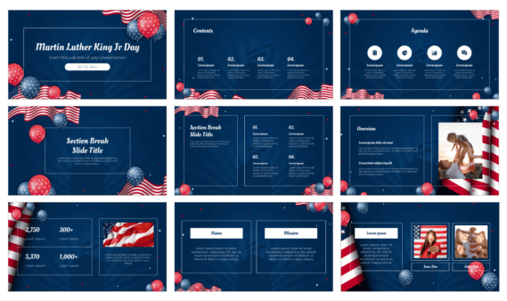 Martin Luther King Jr Day Free Google Slides PowerPoint Template