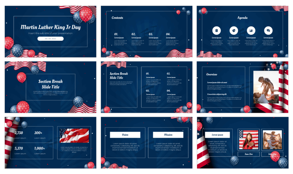 Martin Luther King Jr Day Free Google Slides PowerPoint Template