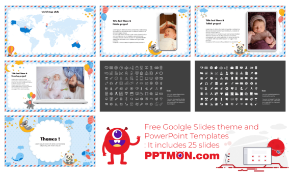 Meet Newborn Baby Free Google Slides PowerPoint Template