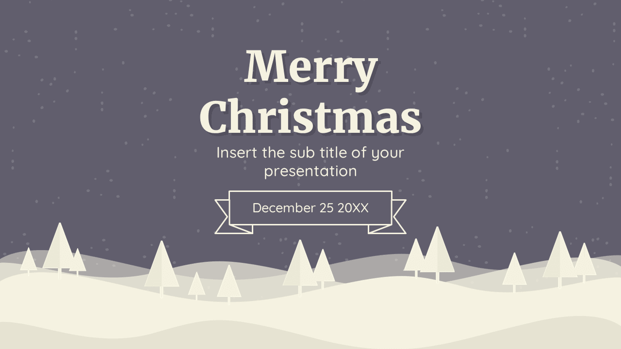 Merry Christmas Greetings Google Slides PowerPoint Template