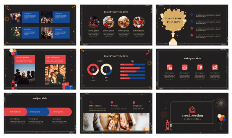 New Year Eve Free Google Slides Theme PowerPoint Template