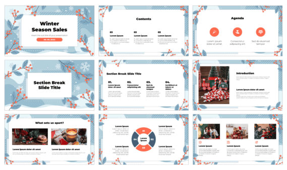 Winter Season Sales Free Google Slides PowerPoint Template