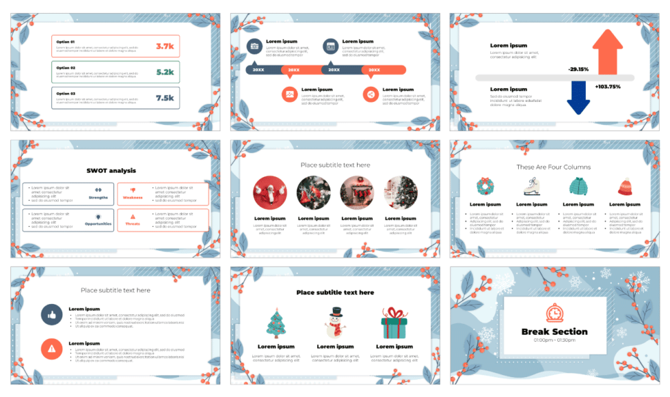 Winter Season Sales Free Google Slides PowerPoint Template