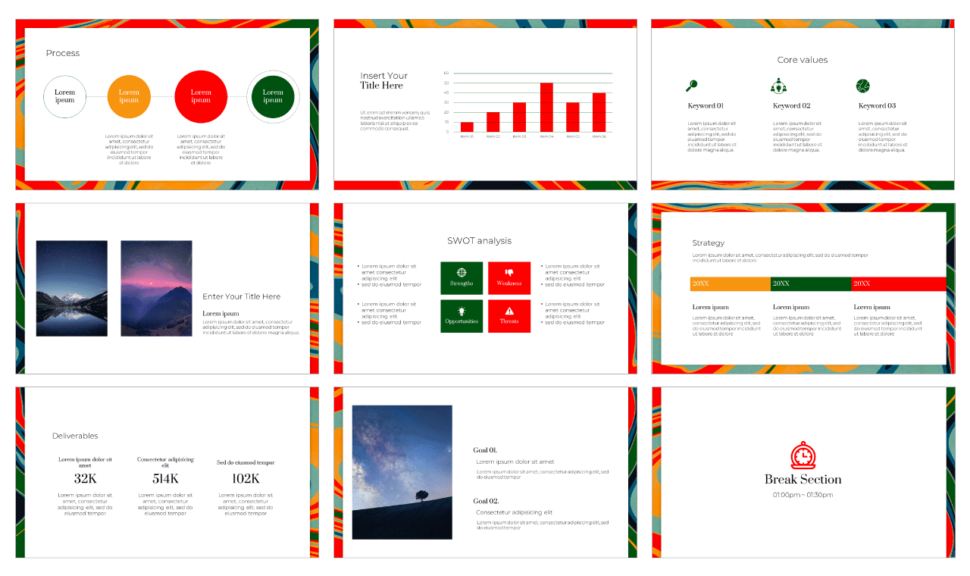 Groovy Organic Shapes Free Google Slides PowerPoint Template