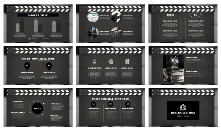 Movie Clapper Board Google Slides Themes PowerPoint Templates