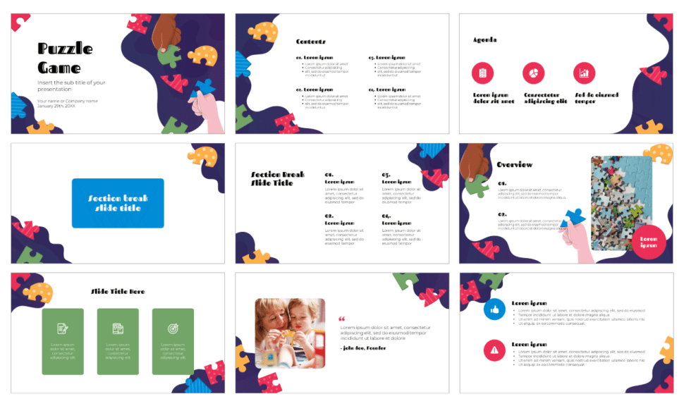 Puzzle Game Free Google Slides Themes PowerPoint Templates