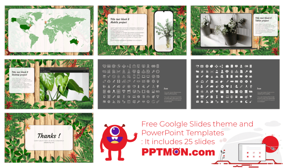 Tropical Foliage Plant Free Google Slides PowerPoint Templates