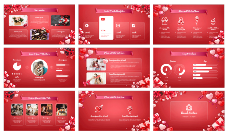 Valentines Day Gifts Google Slides Themes PowerPoint Templates