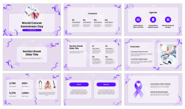 World Cancer Awareness Day Google Slides PowerPoint Templates