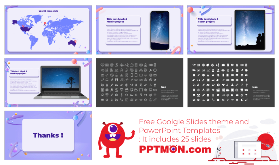 Minimalistic 3D Background Google Slides PowerPoint Template