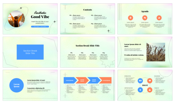 Aesthetic Good Vibe Free Google Slides PowerPoint Templates