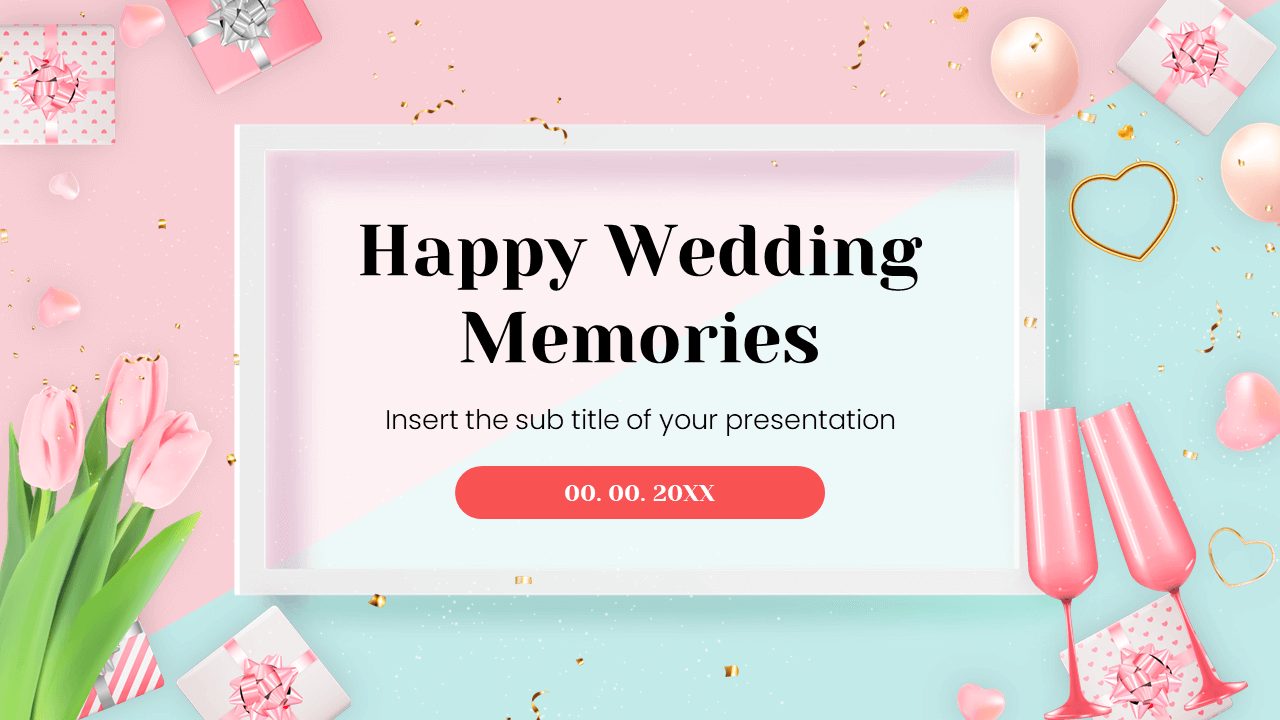 Happy Wedding Memories Google Slides PowerPoint Template