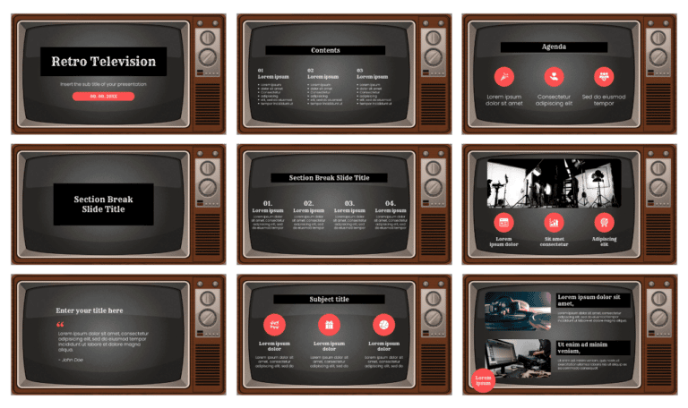 Retro Television Free Google Slides Themes PowerPoint Templates