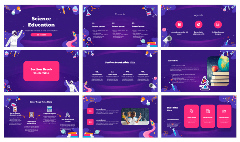 Science Education Google Slides Theme PowerPoint Template