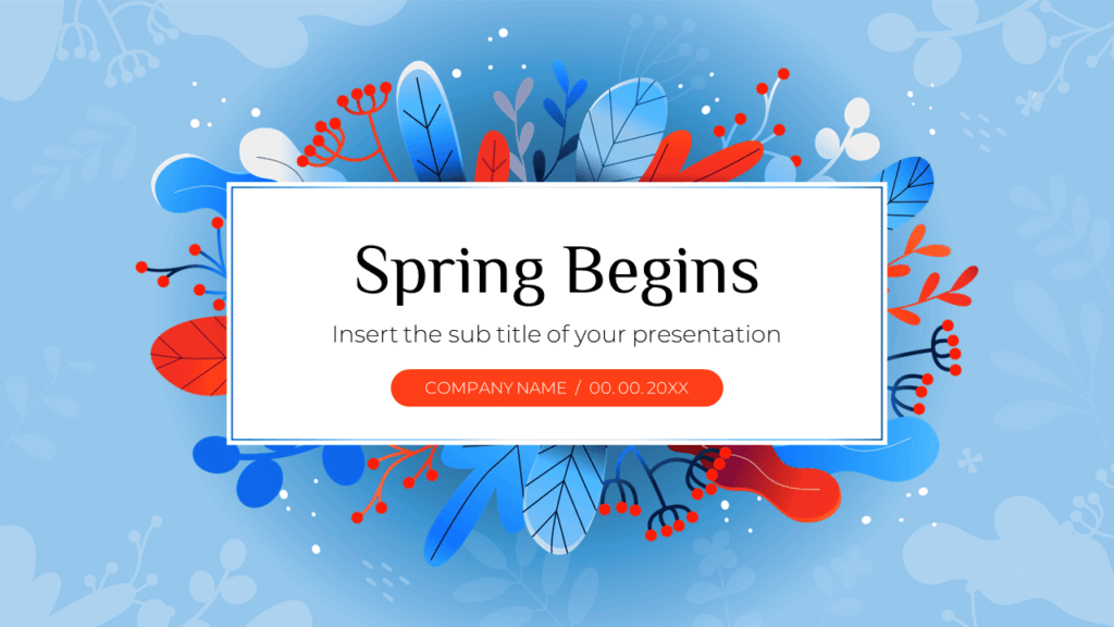 Spring Begins - Free Powerpoint templates and Google Slides themes