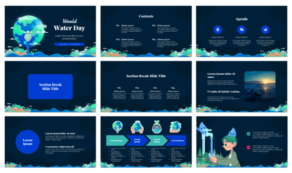 World Water Day Free Google Slides Theme PowerPoint Template
