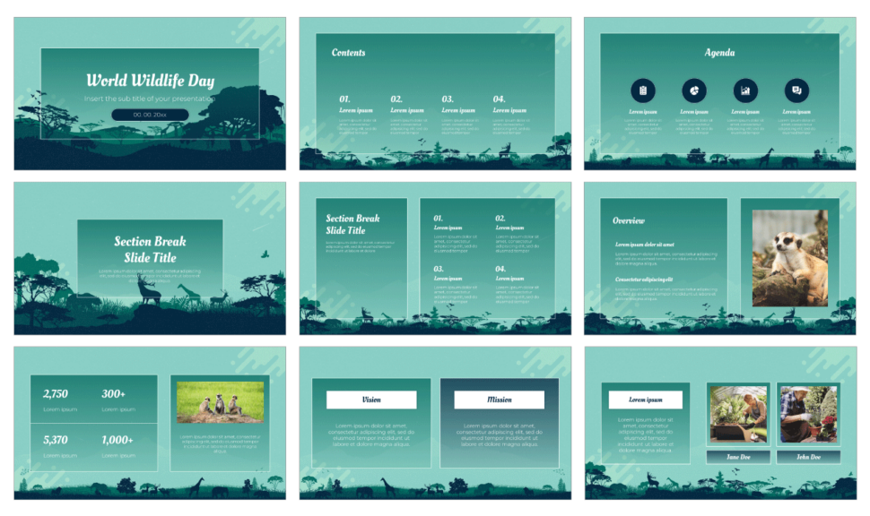 World Wildlife Day Google Slides Theme PowerPoint Template