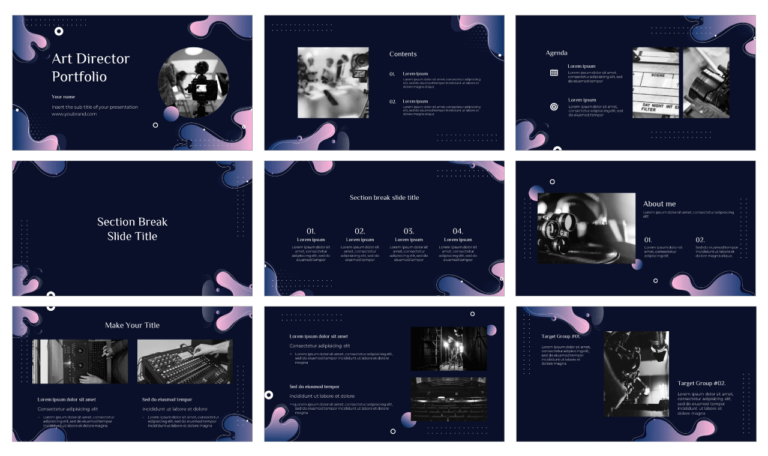 Art Director Portfolio Google Slides Theme PowerPoint Template