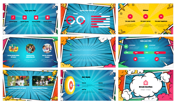 Comic Book Free Google Slides Theme and PowerPoint Template