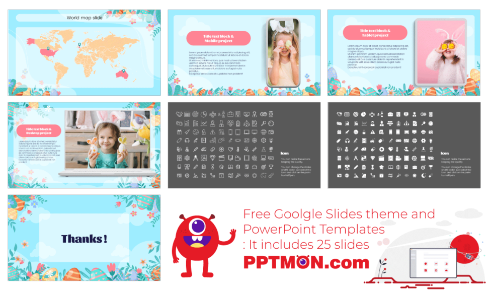 Easter Eggs Decorations Free Google Slides PowerPoint Template