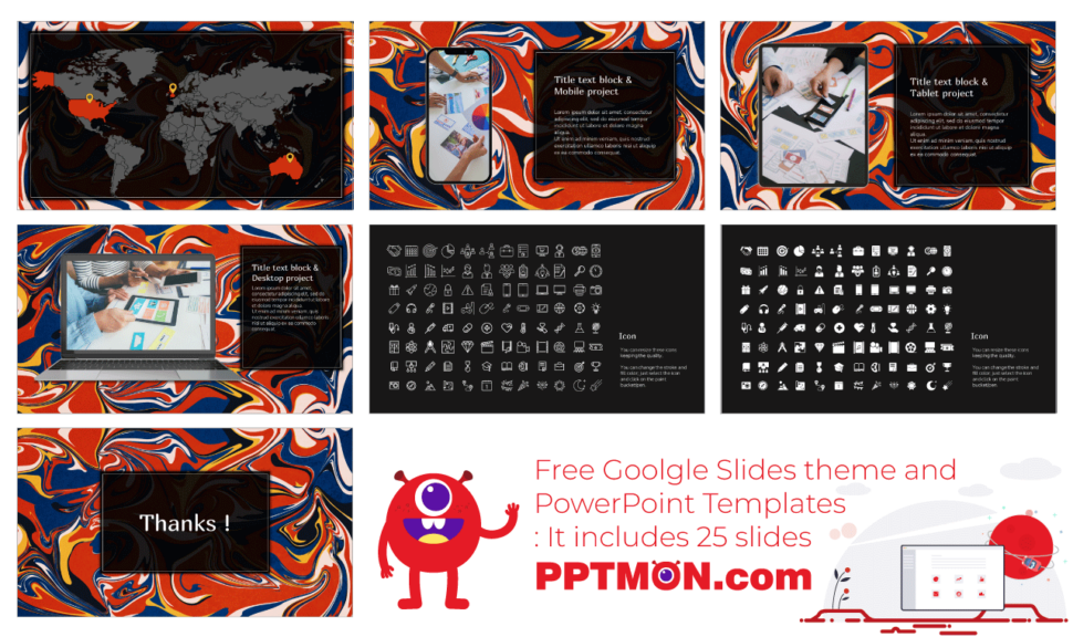 Liquid Art Newsletter Free Google Slides PowerPoint Template