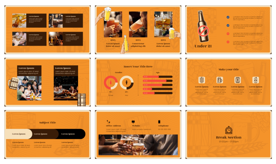 National Beer Day Free Google Slides PowerPoint Templates