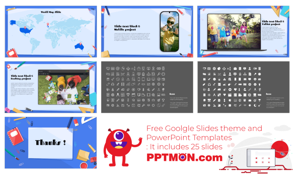 Stationery Background Free Google Slides PowerPoint Template