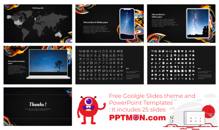 Abstract Liquid Shapes Google Slides Theme PowerPoint Template