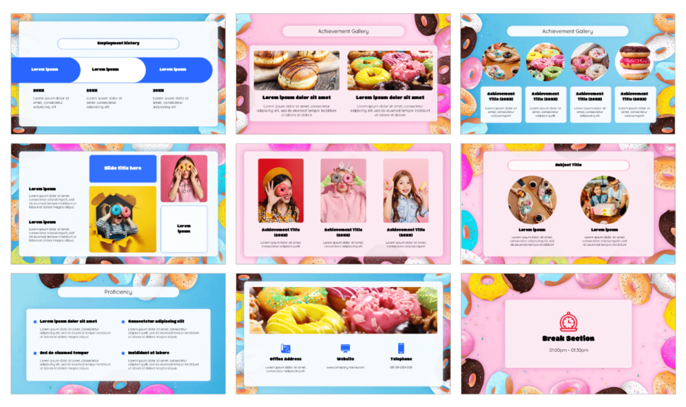 Celebrate Donut Day Google Slides Theme PowerPoint Template