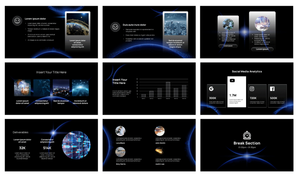 Data Innovation Free Google Slides Theme PowerPoint Template